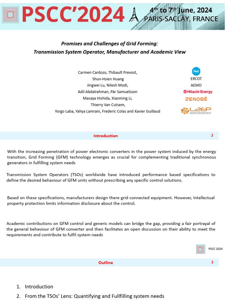 PSCC Presentation L2EP RTE Hitachi | PDF | Electrical Impedance | Electrical Grid