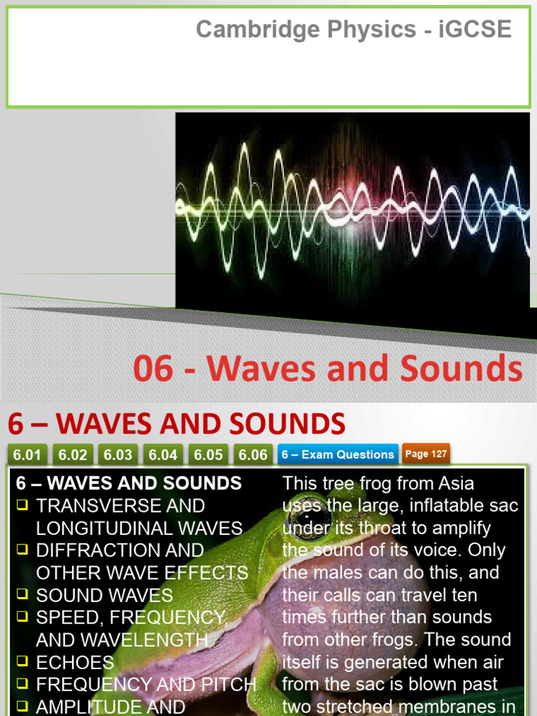 06 - Waves and Sounds | PDF | Waves | Frequency