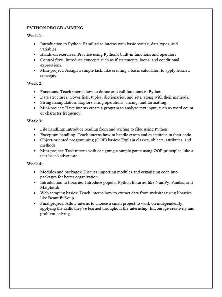 PYTHON PROGRAMMING Internship | PDF | Art | Computers