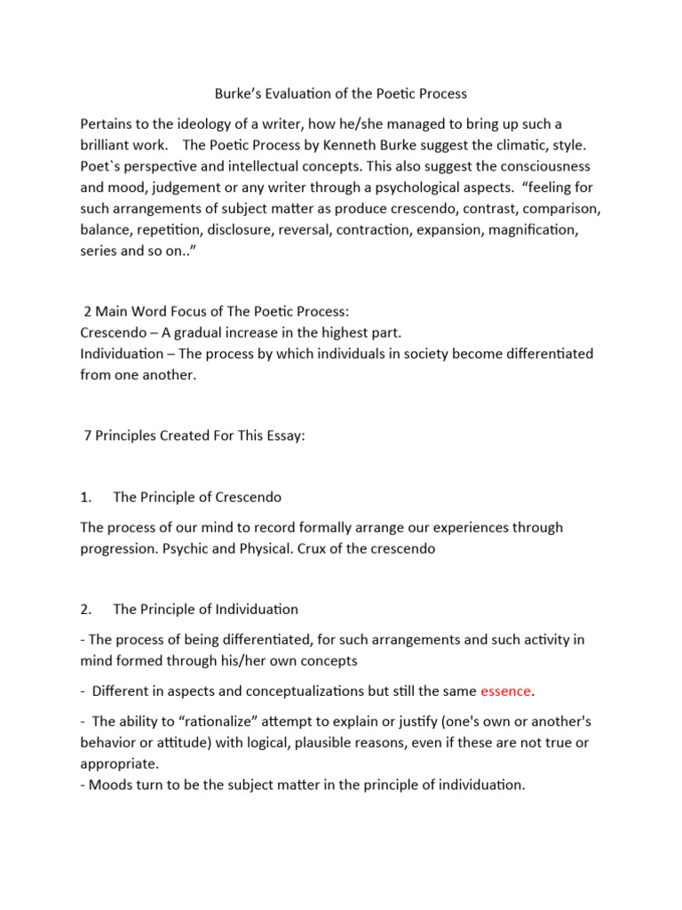 Burke's Evaluation of The Poetic Process | PDF | Mind | Experience