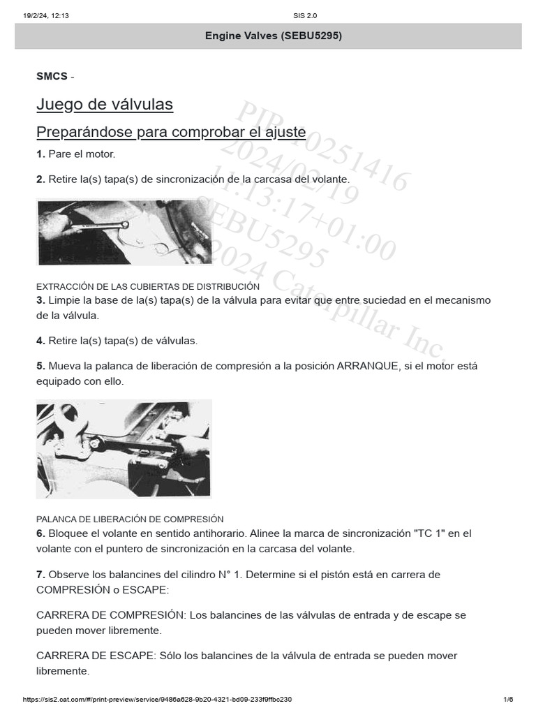 Reglaje Valvulas D343 | PDF | Máquinas rotativas | Motor de combustión ...