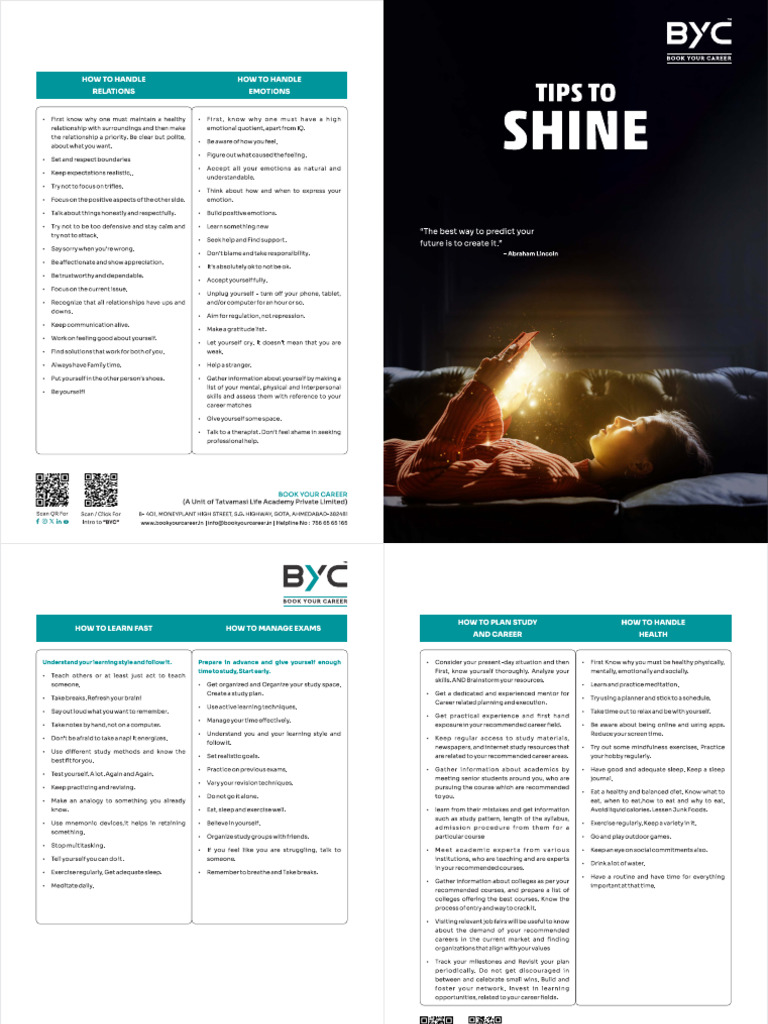 Tips To Shine - 4 Page | PDF