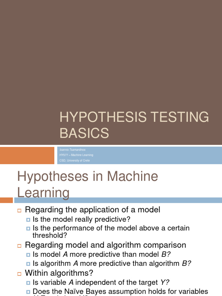 4 - HY577- Hypothesis Testing Basics | PDF | Type I And Type Ii Errors ...