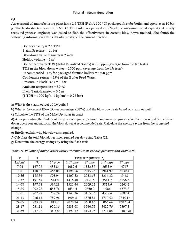Tutorial Steam Generation | PDF | Boiler | Water