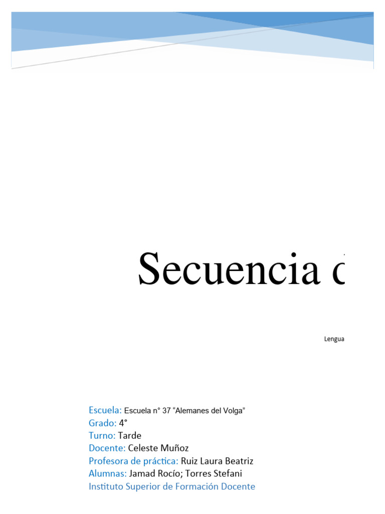 Planificación de Lengua 4to C | PDF | Maestros | Escuelas