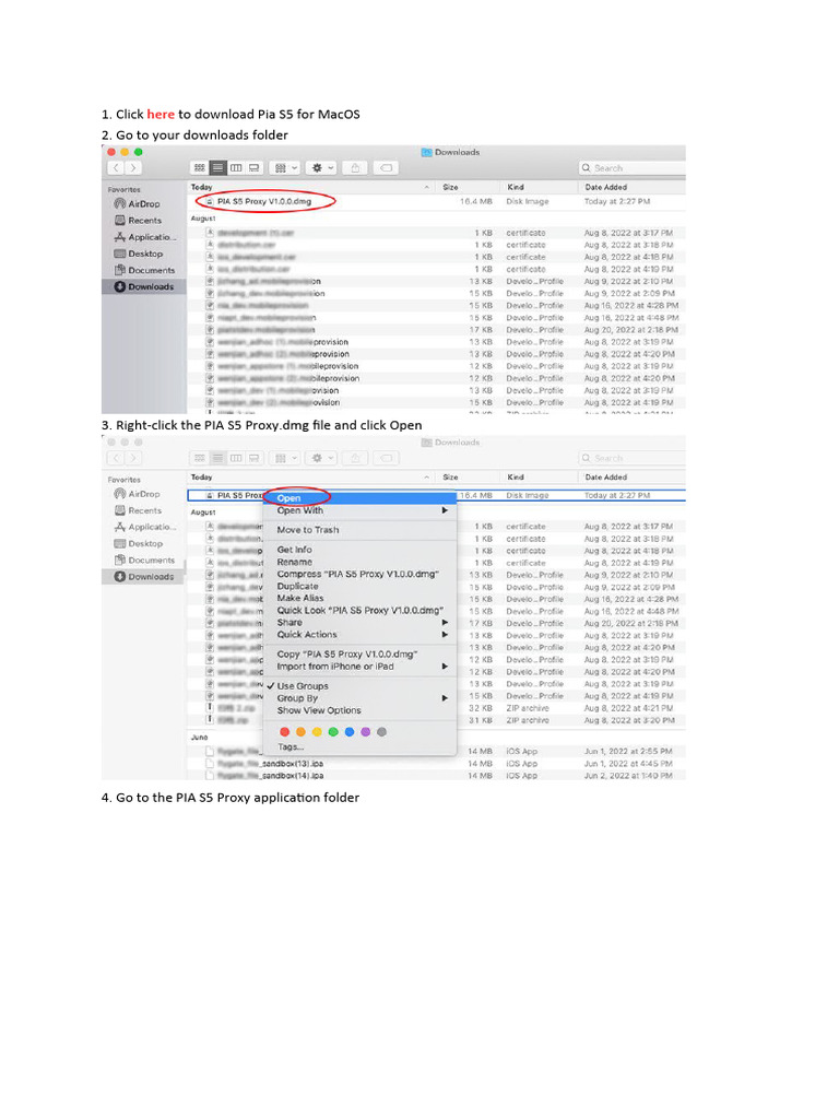 PIA S5 MacOS Installation Tutorial | PDF