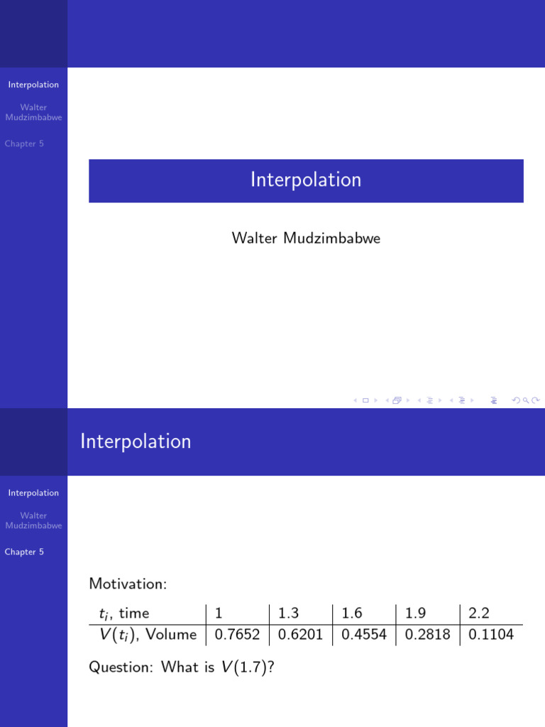 interpolation | PDF | Interpolation | Applied Mathematics