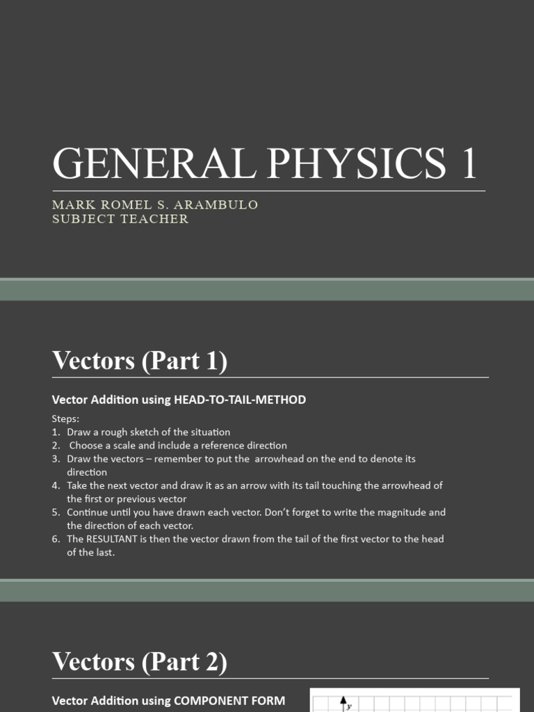 General Physics 1 | PDF | Velocity | Acceleration