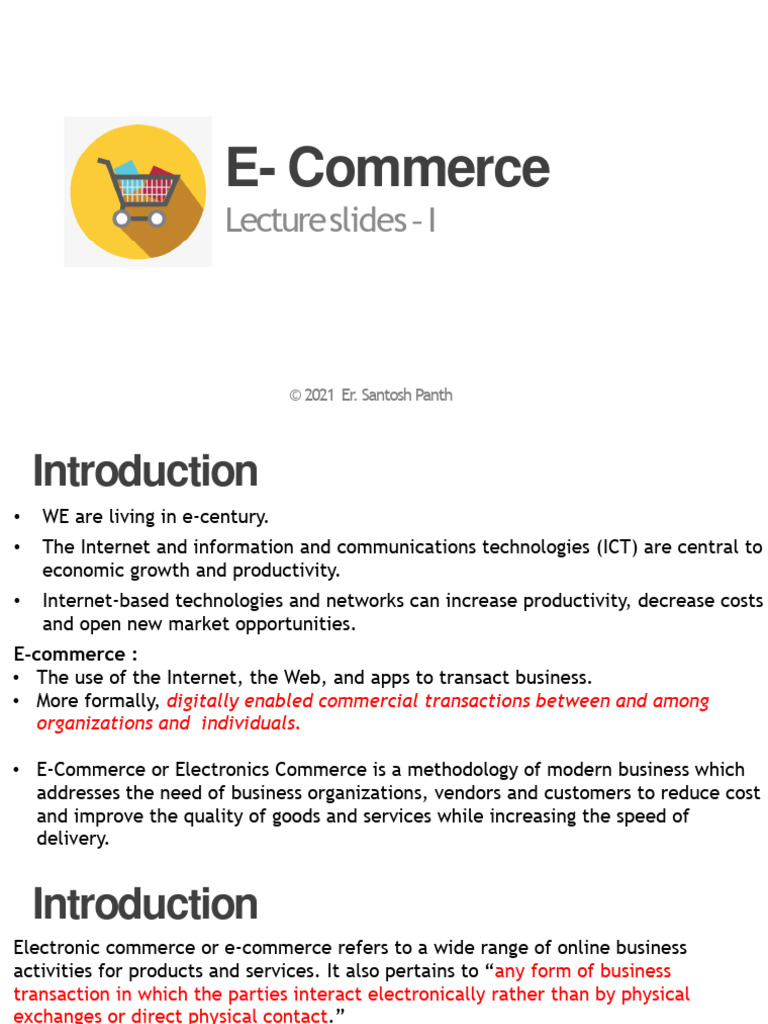 Chapter - 1 | PDF | E Commerce | Computing