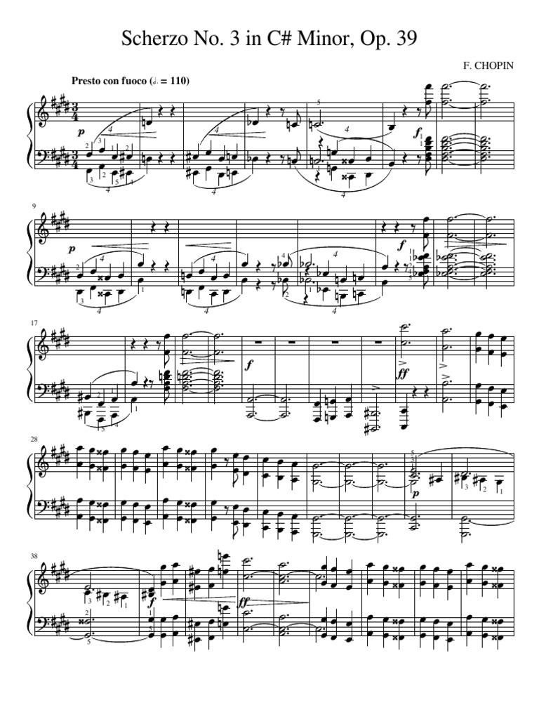 Scherzo No. 3 in C Minor Op. 39 | PDF