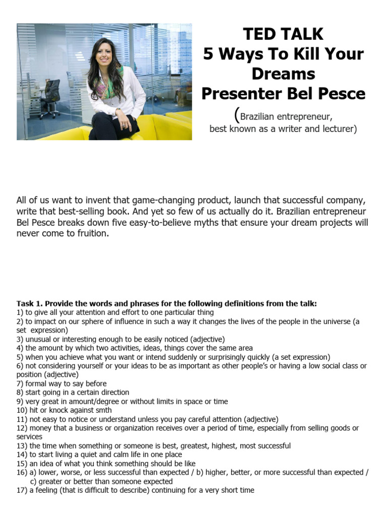 Ted Talk Dreams | PDF | Psychology