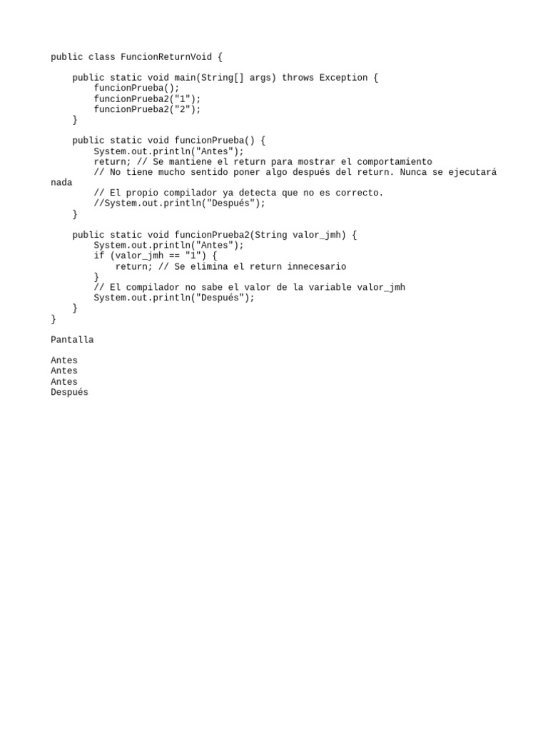 Public Class FuncionReturnVoid { | PDF Public Class FuncionReturnVoid { | PDF