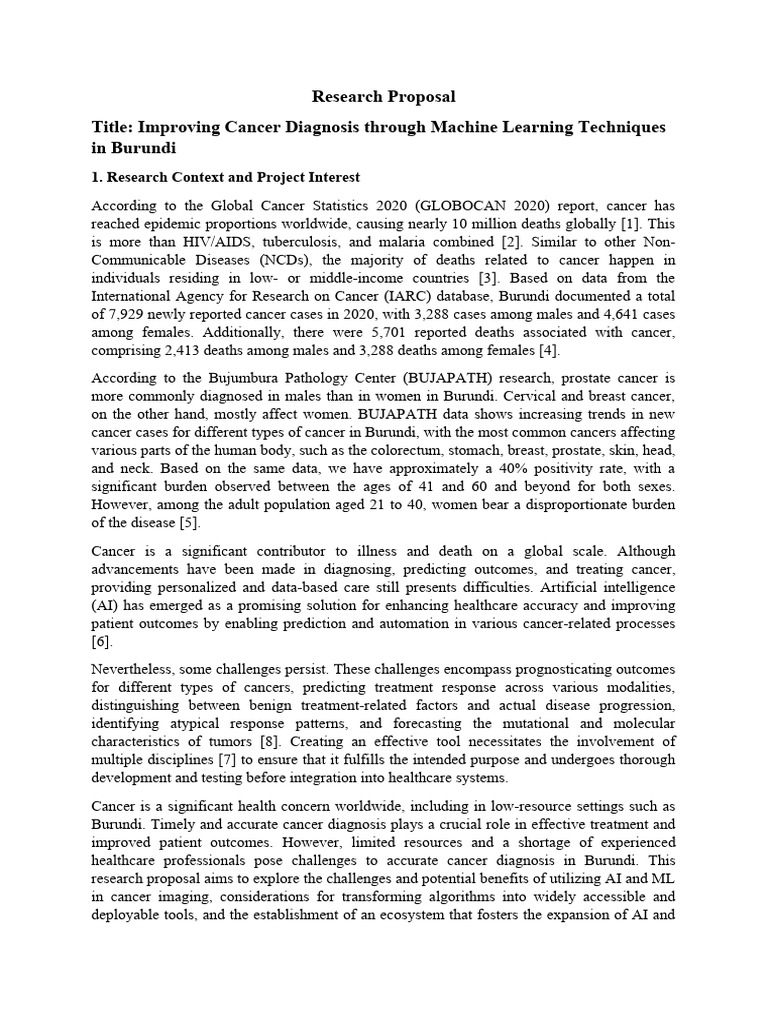 Research Proposal Daxelle | PDF | Machine Learning | Medical Diagnosis