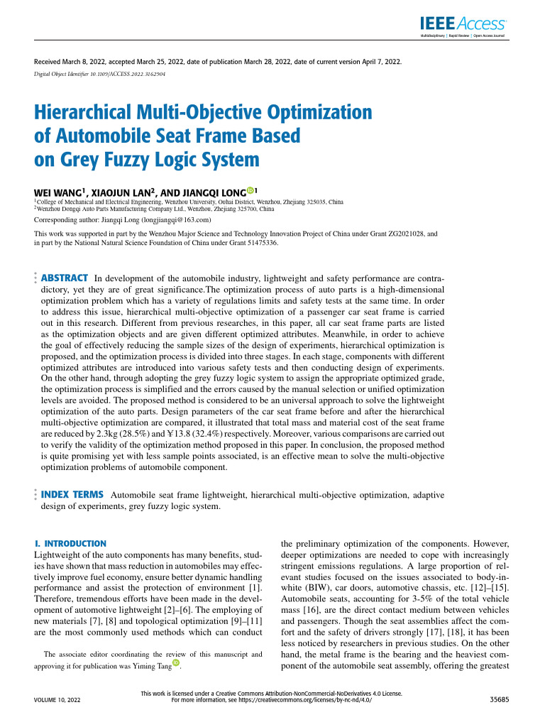 Seat Frame Design | PDF | Mathematical Optimization | Applied Mathematics