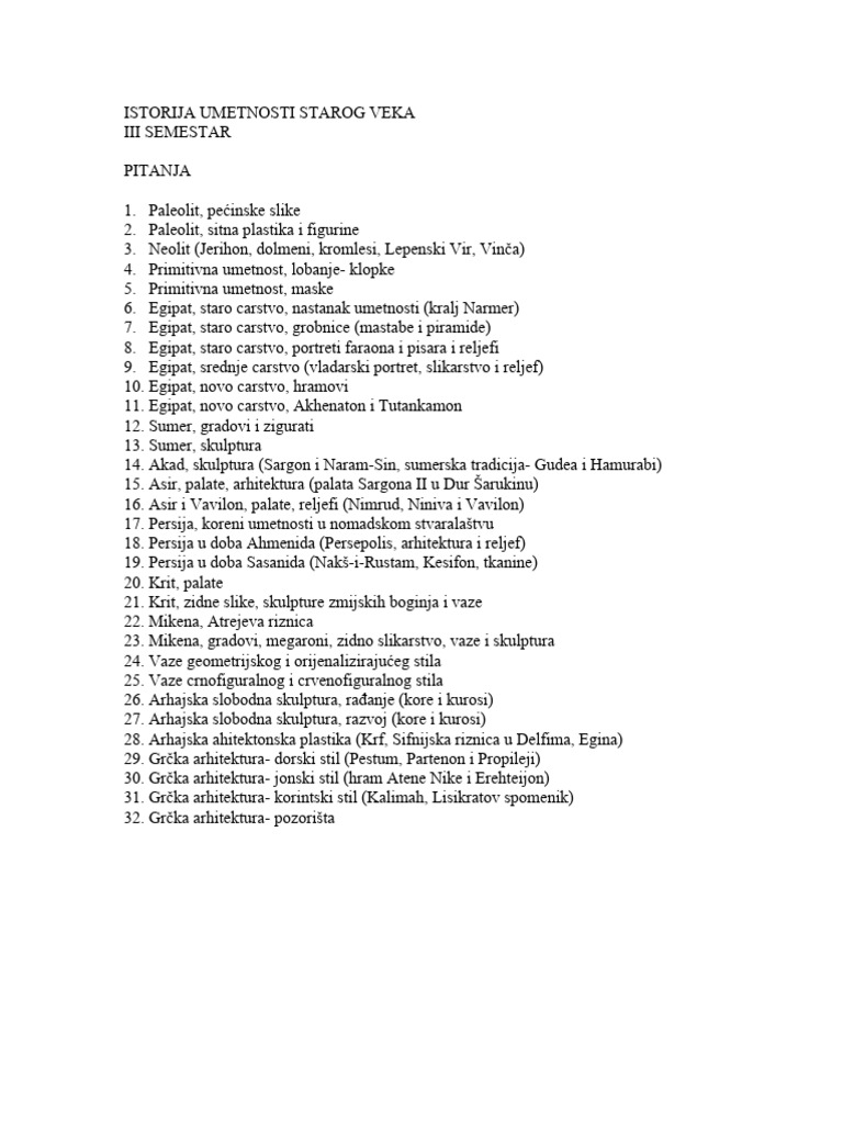 Pitanja 3 Semestar | PDF