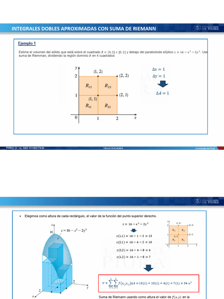 Cálculo Multivariable: Ejemplos y Aplicaciones | PDF | Integral | Cálculo multivariable