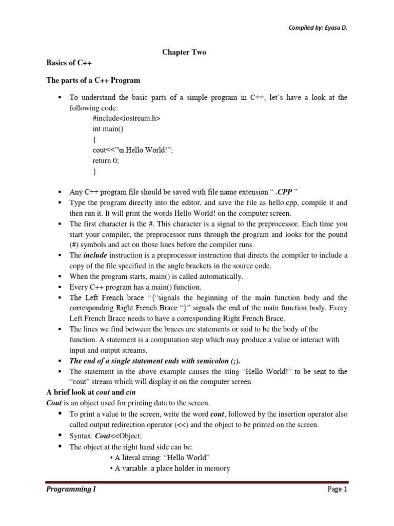 CH 2 (Computer Programming) | PDF | Integer (Computer Science) | C++ CH 2 (Computer Programming) | PDF | Integer (Computer Science) | C++