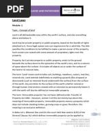 land law notes | PDF | Property | Real Property