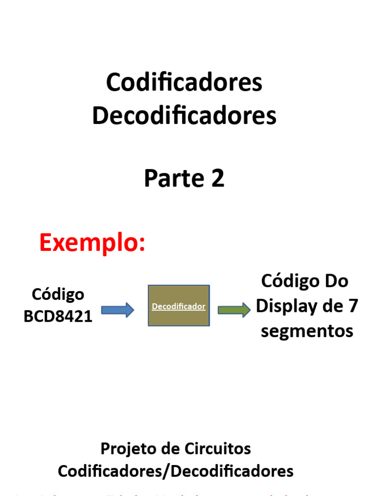 Codificadores e Decodificadores BCD8421 | PDF | Engenharia Eletrônica ...