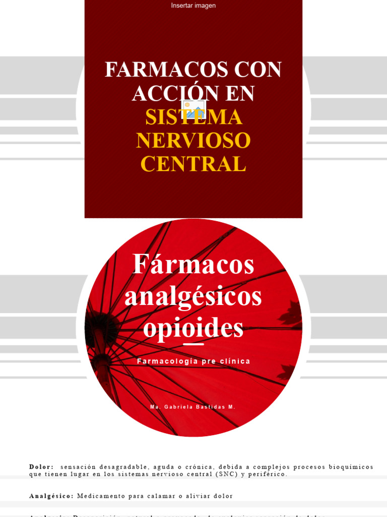 Fármacos Opioides | PDF | Analgésico | Opioide