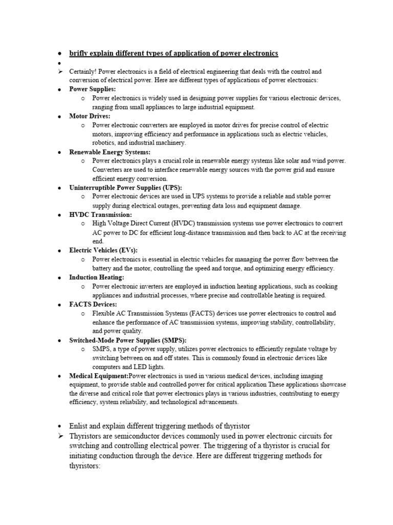 Brifly Explain Different Types of Application of Power Elect | Download ... Brifly Explain Different Types of Application of Power Elect | Download ...