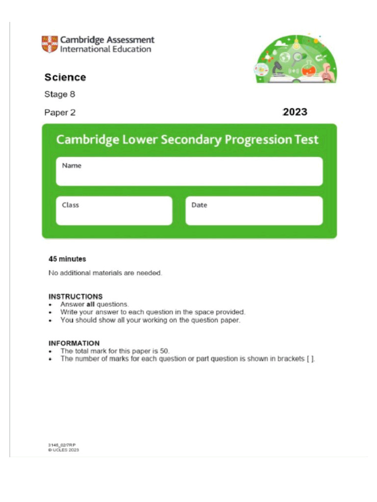 Science Paper2 2023 | PDF