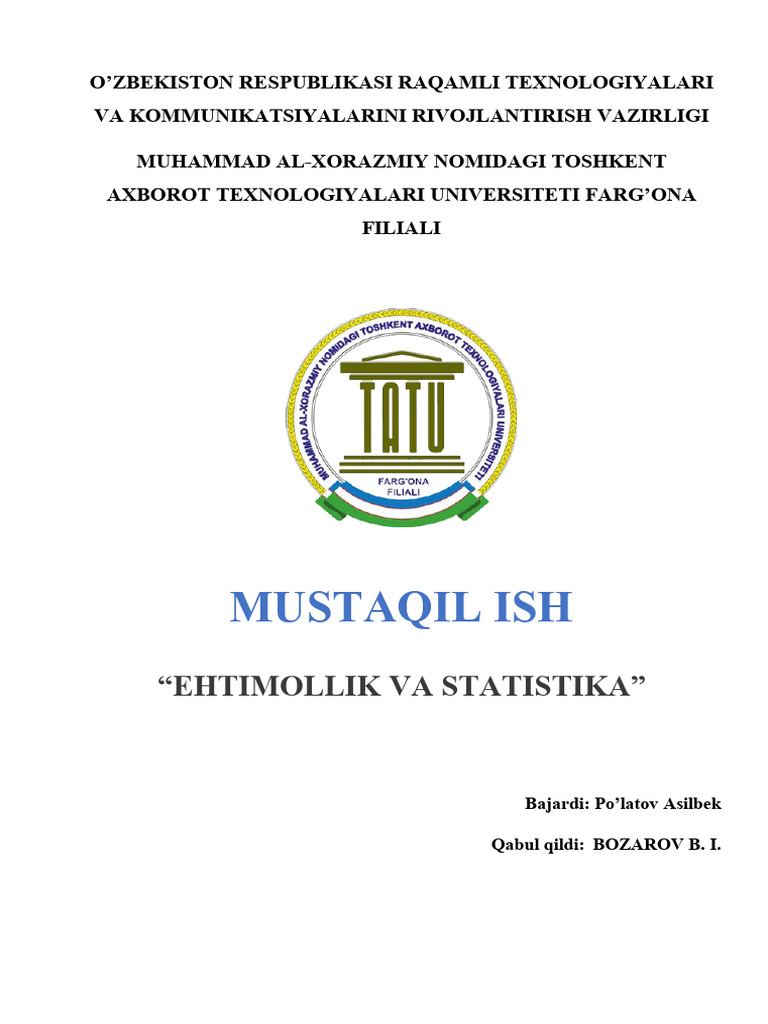 Po'latov Asilbek | PDF