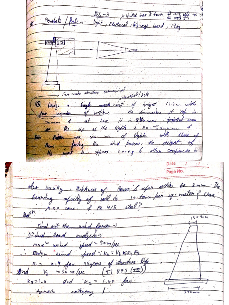 Monopole Steel Structure Notes | PDF