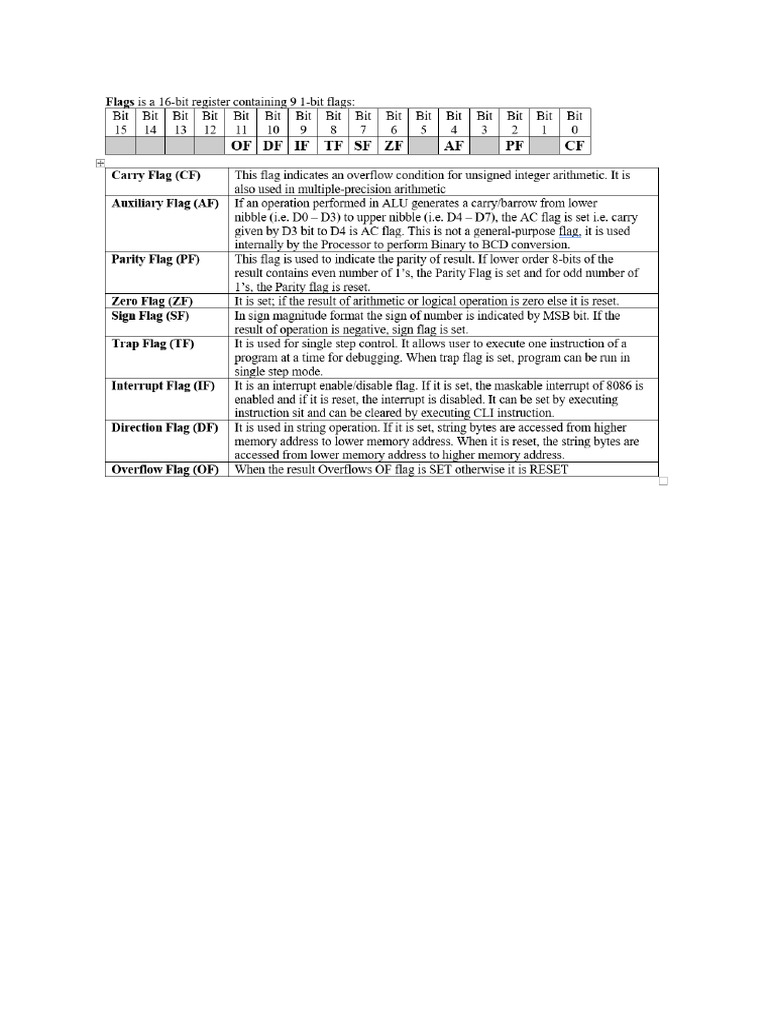 Flag Registers | PDF