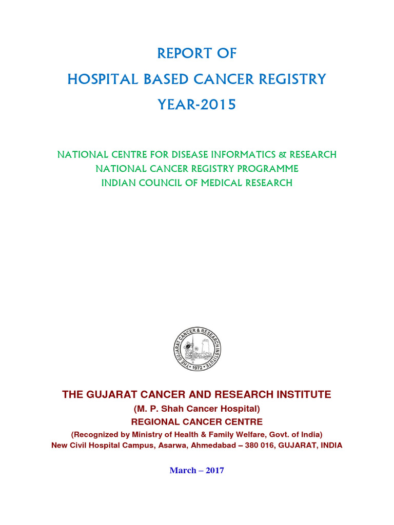 HBCR Report | PDF | Cancer | Hospital