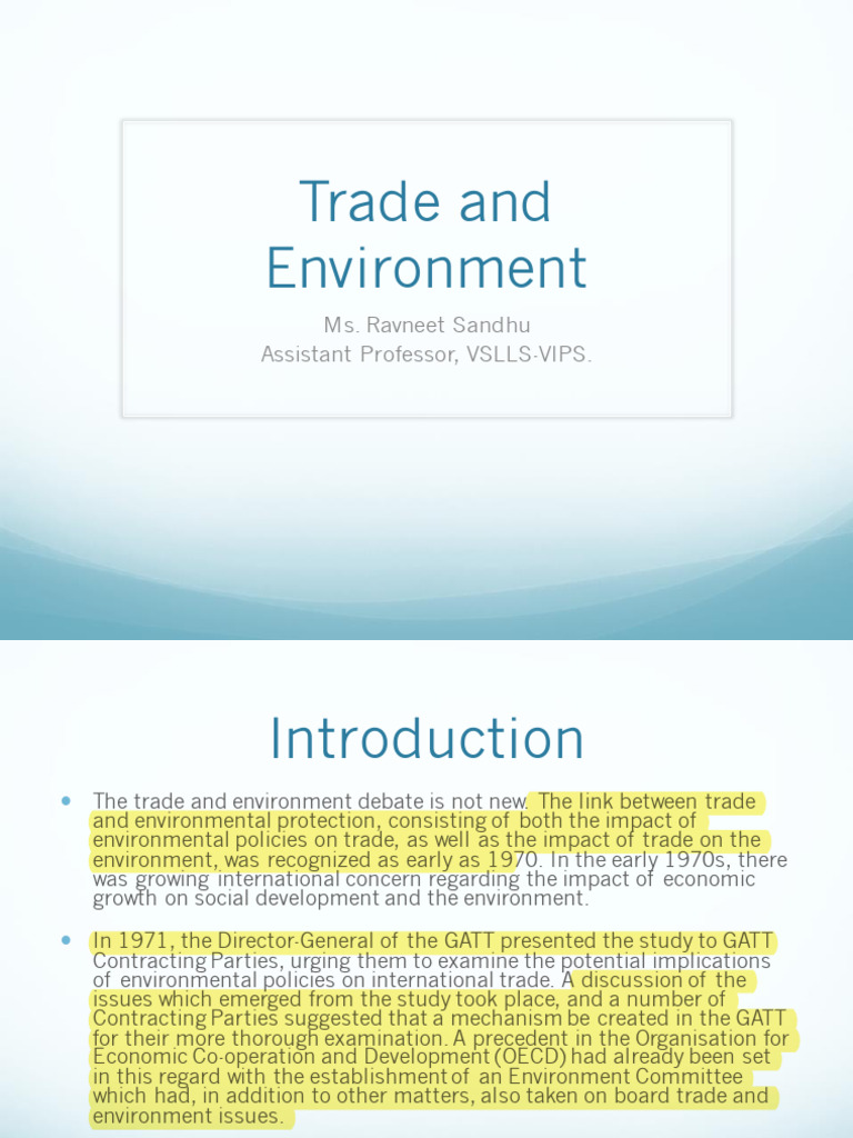 trade and environment 2 | Download Free PDF | World Trade Organization ...