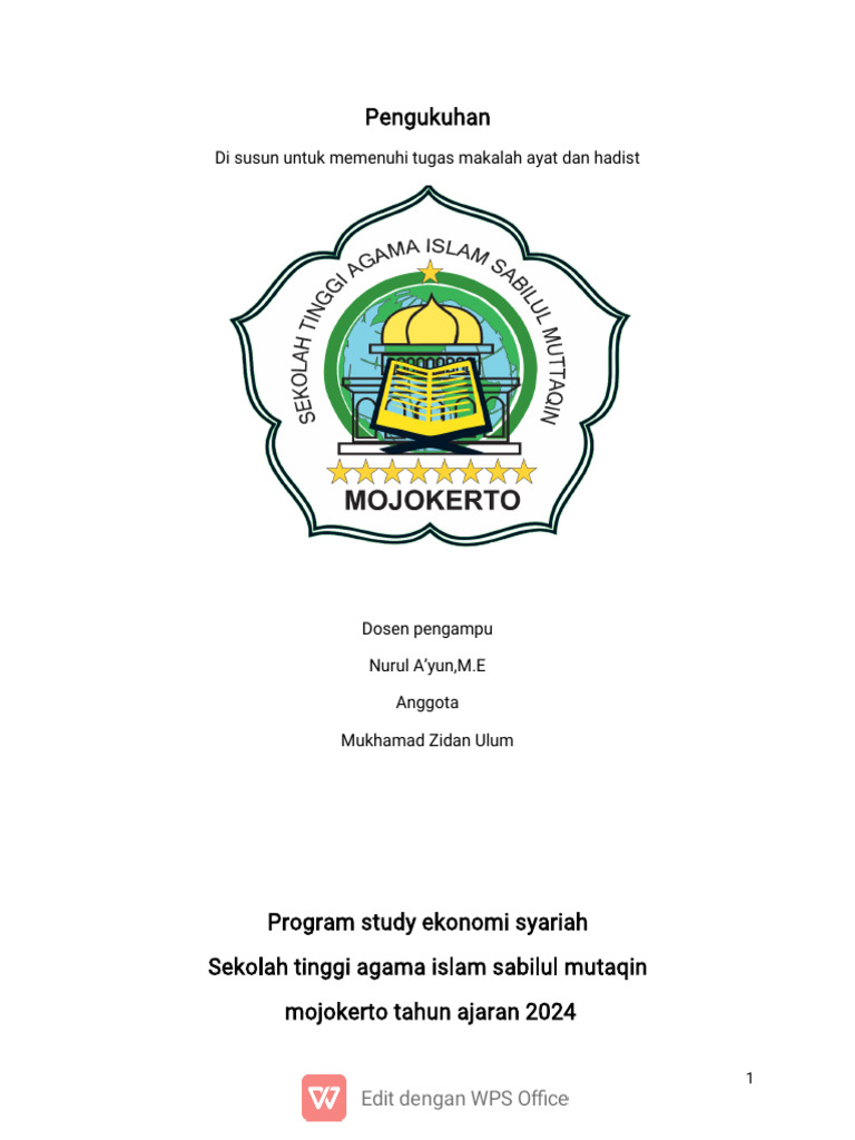 Pengukuhan ZIDAN | PDF