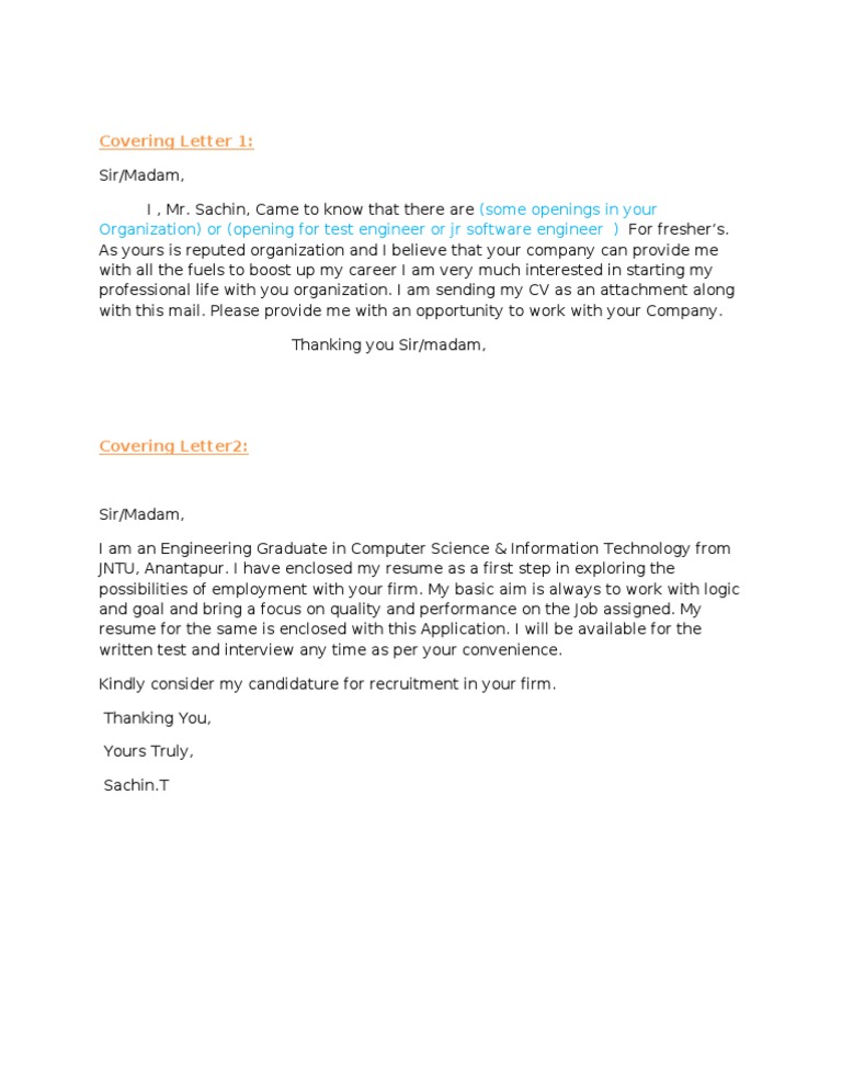 Covering Letter | PDF | Career & Growth | Business