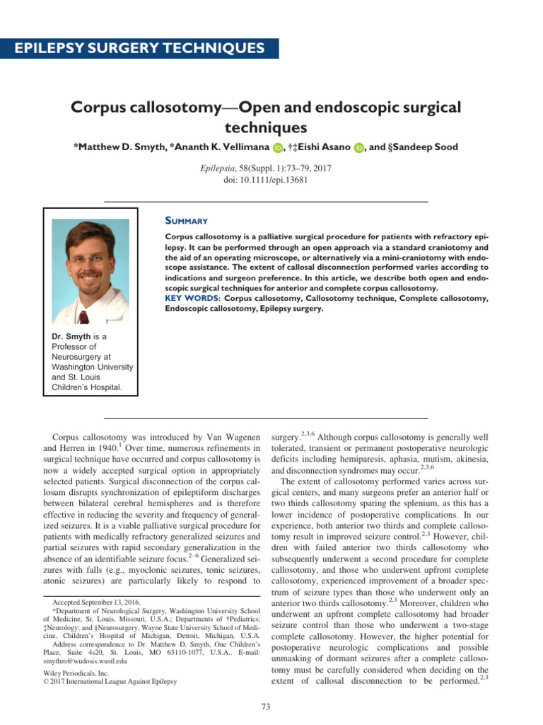Cc Open vs Endoscopy | PDF | Corpus Callosum | Neuroscience