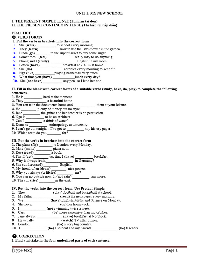 UNIT 1 | PDF | Syntax | Grammar