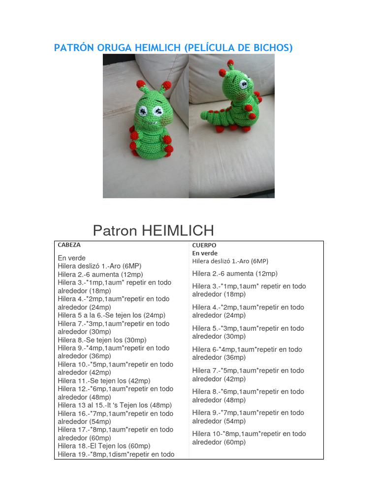 ORUGA DE BICHOS | PDF