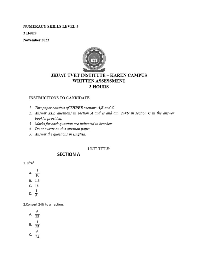 NUMERACY SKILLS | PDF