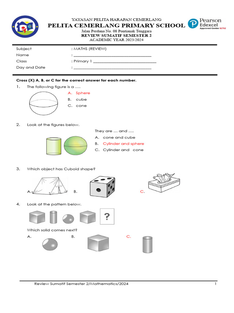 Math Review p1 | PDF | Elementary Geometry | Euclidean Geometry