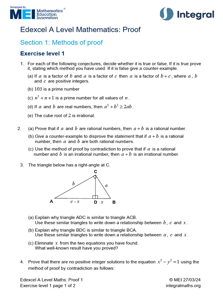 Eda2pr1ax Level1 | PDF | Mathematical Proof | Numbers