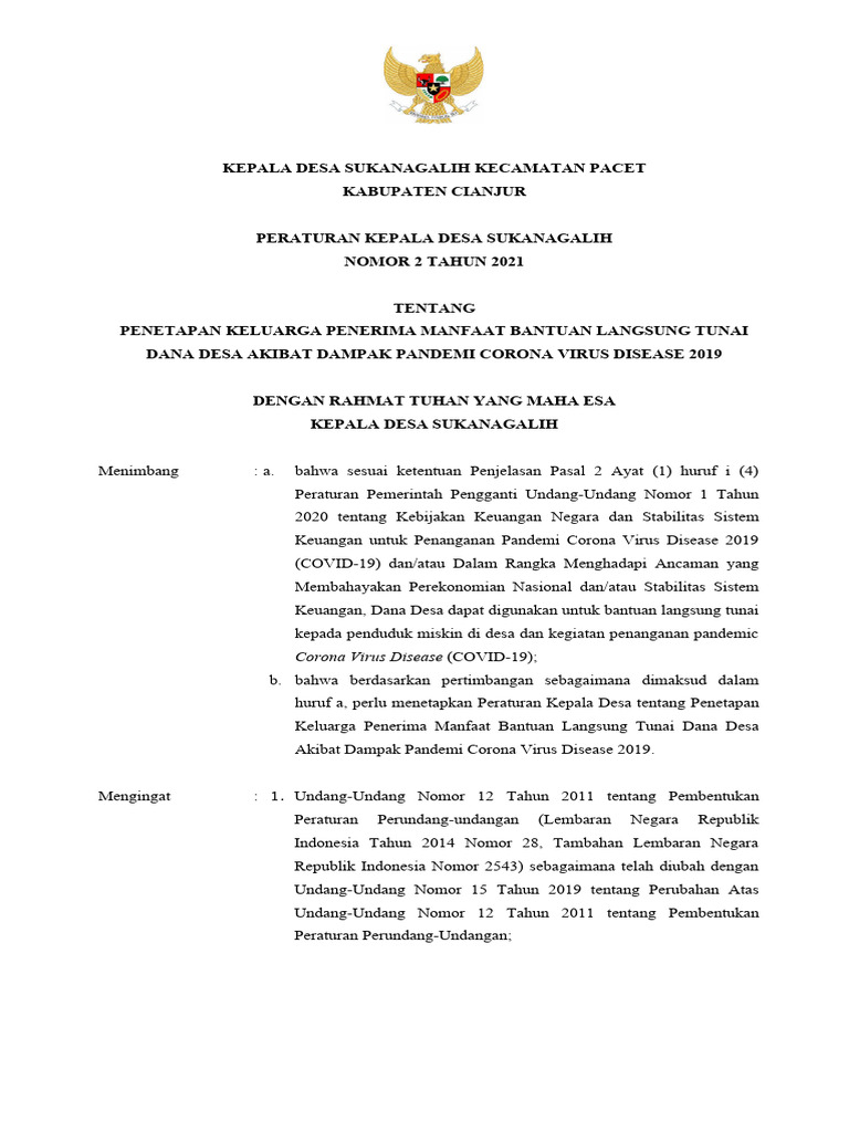 Perkades No. 02 TH 2021 | PDF | Pengelolaan Keuangan & Uang | Ilmu Sosial