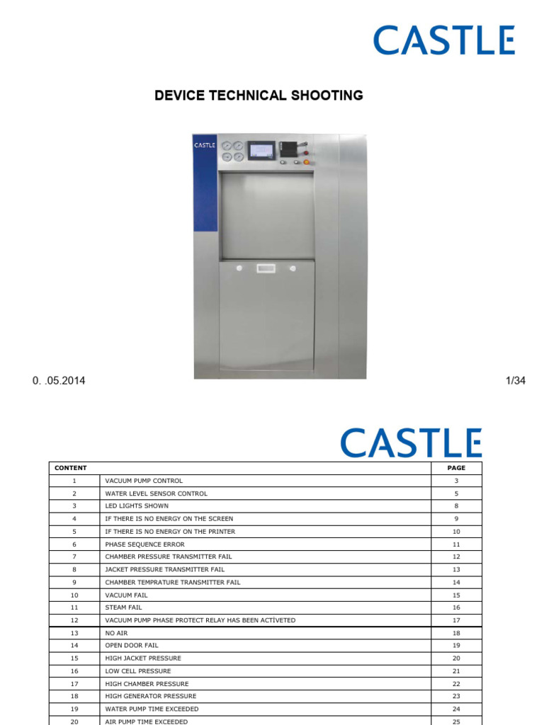 castle_prod_troubleshoot_en_nonus | PDF | Pump | Relay