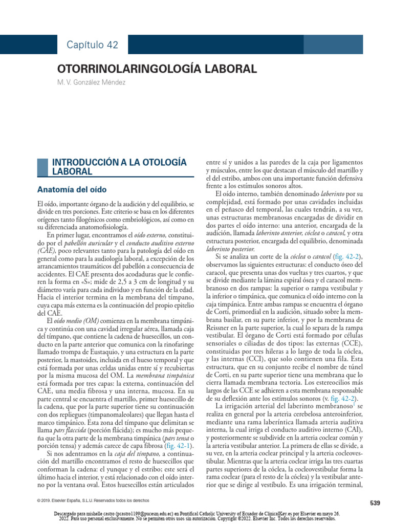 Orl Laboral | Descargar gratis PDF | Oído | Escuchando