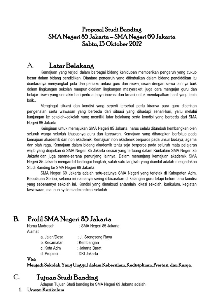 Studi Banding SMA Negeri 85 Jakarta | PDF | Karier & Perkembangan