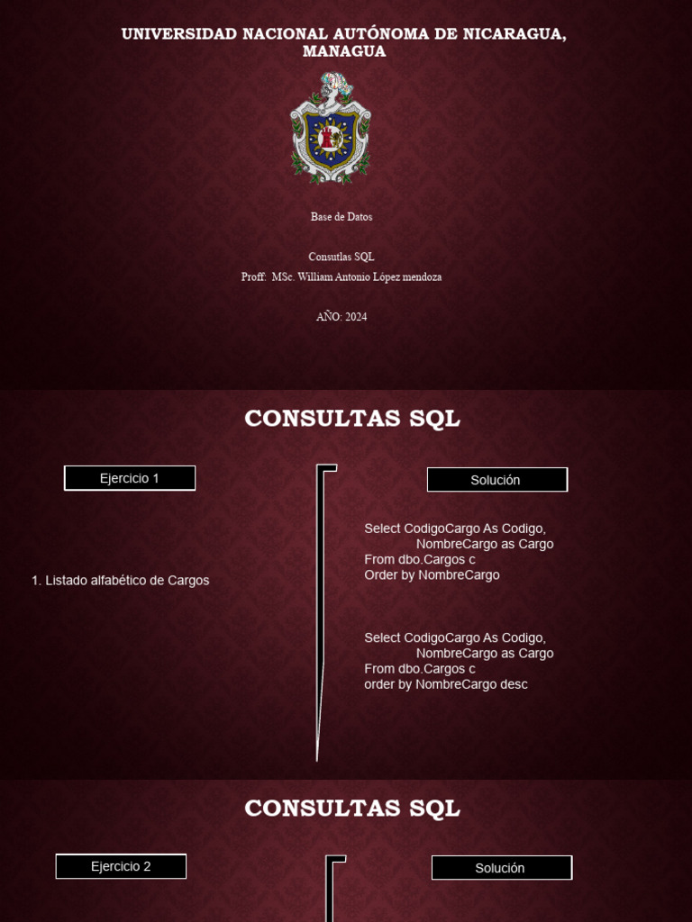 Consultas SQL para Gestión de Empleados | PDF | SQL | Bases de datos