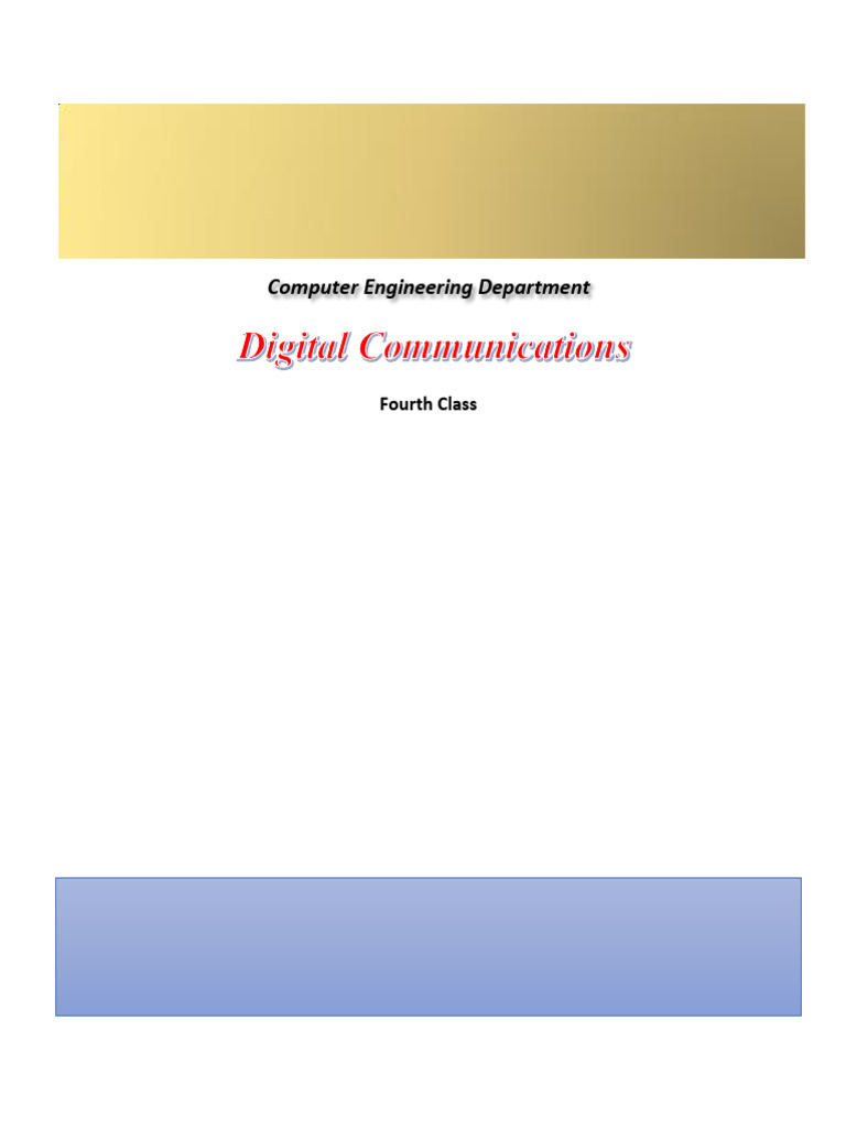Digital Communication Ch3 | PDF | Modulation | Sampling (Signal Processing)
