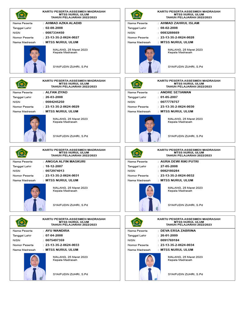 Kartu AM 2023 9B | PDF