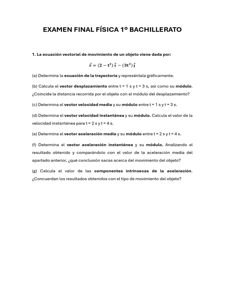 ExFisicaSubidaNota 1bach | PDF | Velocidad | Aceleración