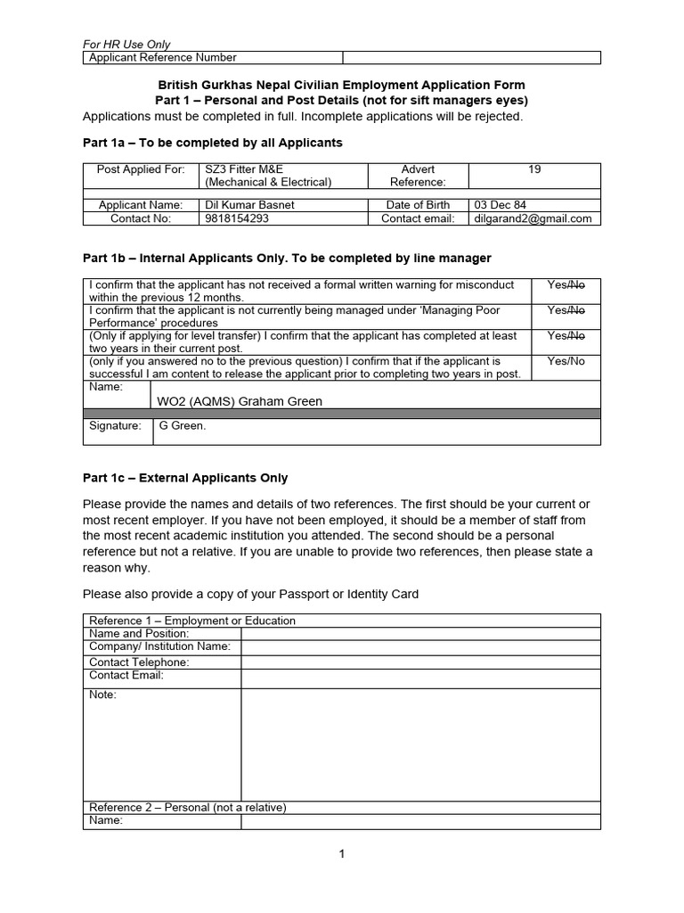 01 CS Job Application Form v 03-21 (1) | Download Free PDF | Auto Mechanic