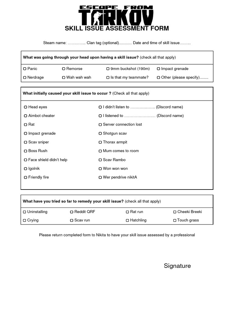 SKILL_ISSUE_ASSESSMENT_FORM | PDF SKILL_ISSUE_ASSESSMENT_FORM | PDF