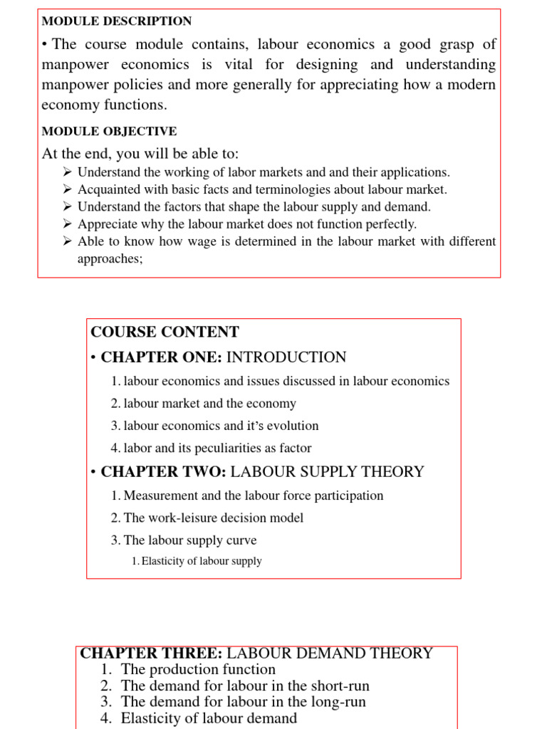 All Labour Economics PPT 2024 | PDF | Labour Economics | Economics